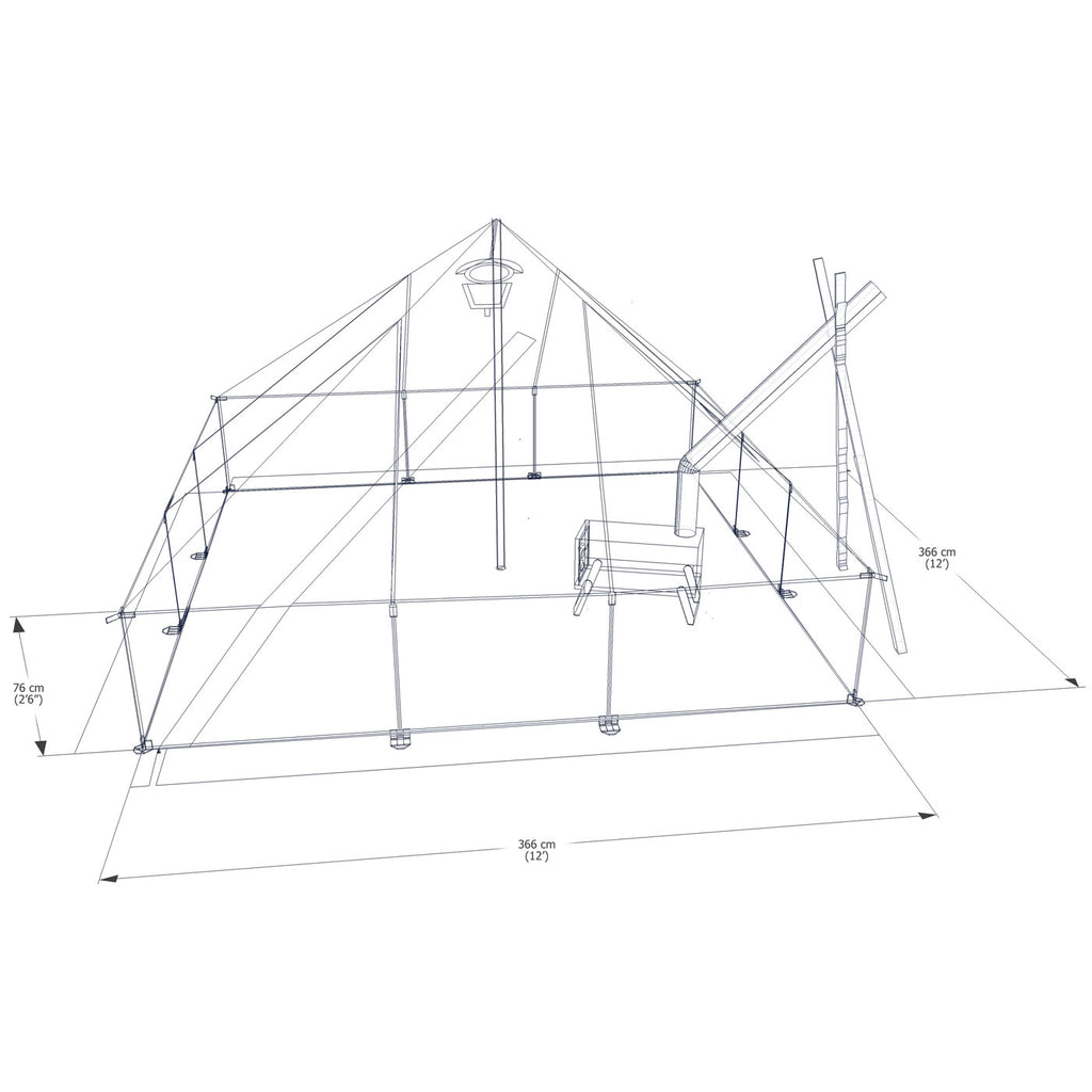 Esker Classic 2 12x12 Winter Hot Tent | Esker Outdoors